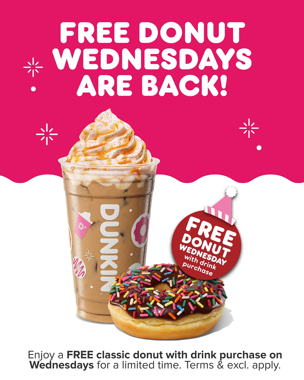 Tis the Season at Dunkin Introducing New Holiday Cookie Signature Latte Almond Croissant and the Return of Free Donut Wednesdays Dunkin
